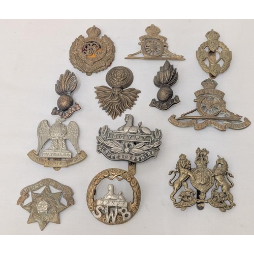Military Badges incl. Egypt Gloucestershire, Royal Scots Greys, Egypt ...