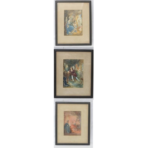 3 F/g Watercolours on Paper by Helen Lamb, 19th century, each depicting ...