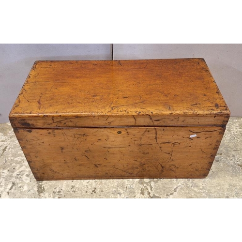 Storage Box/Chest with cast iron handles to each side approx. 86cm W x ...
