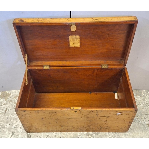 Storage Box/Chest with cast iron handles to each side approx. 86cm W x ...