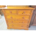 Light Oak Chest of Drawers, 2 short over 3 long drawers, bun handles ...