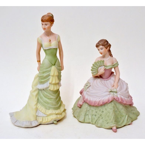 2 Coalport Figurines, The Age of Elegance Interlude & Serenade (2)