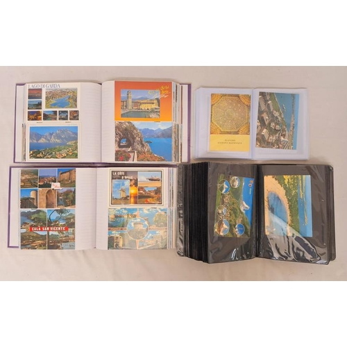 Ephemera incl. 4 postcard albums with vintage holiday postcards, empty ...