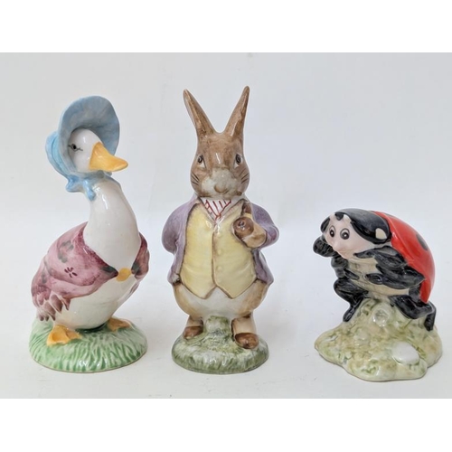 3 Ceramic Beatrix Potter figurines incl. Royal Albert Ladybird, Beswick ...