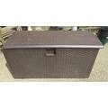 Brown Plastic Garden Storage Container with lid A/f approx. 125cm W x ...