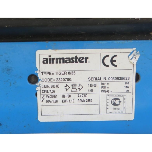 Tiger Airmaster Turbo compressor, Tiger 8/35, on wheels UNTESTED