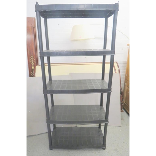 5 Tier Plastic Shelving/Storage unit approx. 185cm H x 84cm W x 40cm D ...