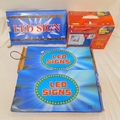 3 Boxed LED Signs 'open' x 2 & 'bar' & AEI Security camera monitoring ...