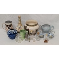 Crown Devon Blushware Vase, Old Hall plant pot, cream ground decoration ...