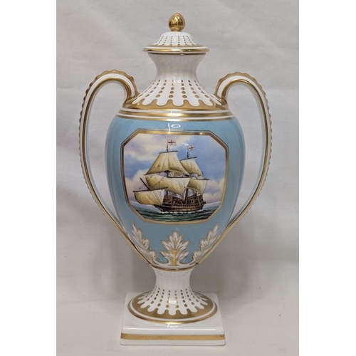 Spode Lidded Urn Vase in presentation case produced for the victory of ...