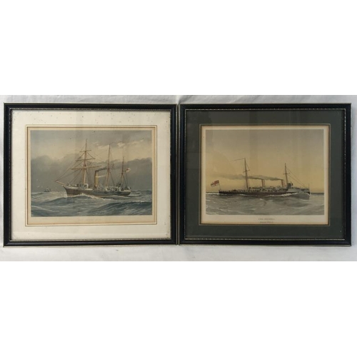 4 F/g Prints Boats incl. HMS Nymphe, HMS Speedwell, each 32.5cm x 27cm ...