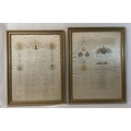 2 F/g Royal Opera Tickets on Silk, each approx. 32.5cm W x 42.5cm H (2 ...