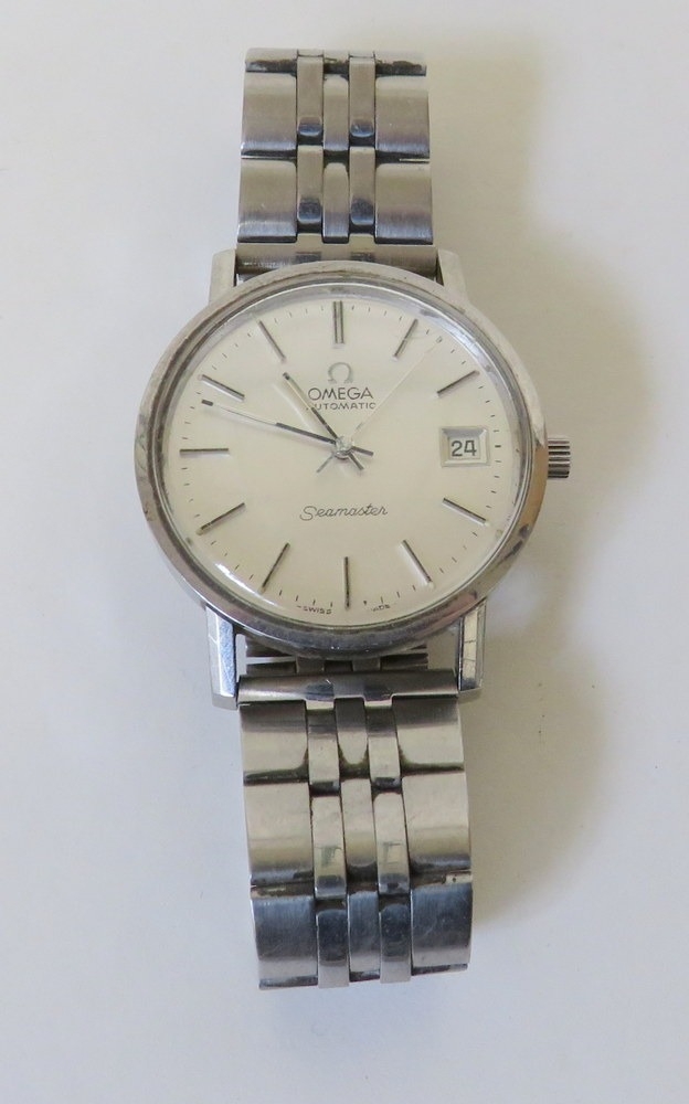 Gents Stainless Steel Omega Seamaster Automatic Wristwatch, date ...
