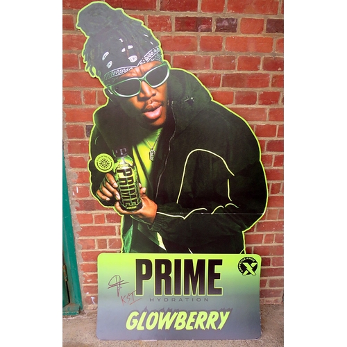 Large cardboard cutout of KSI used for advertising Prime Glowberry ...