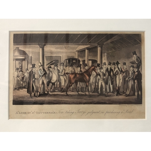 F/g Printed Engraving entitled 'A Look in at Tattersals' George ...