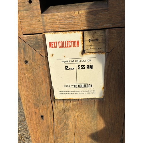 Vintage Wooden Hexagonal Post Box with original label reading 'Next ...