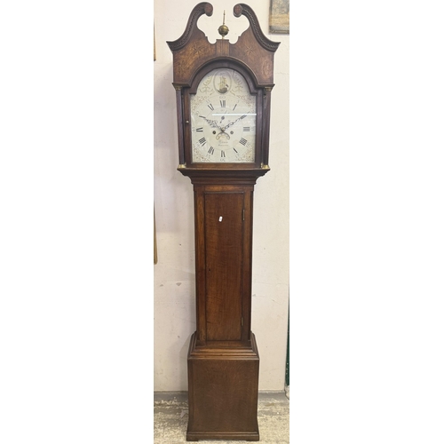 Longcase Grandfather Clock with Thomas Worcester Cream Face, black ...