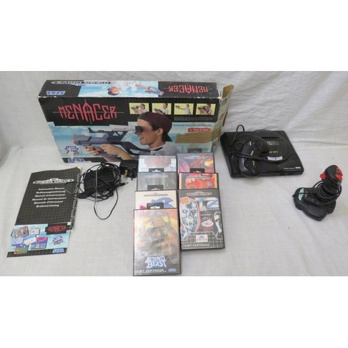 SEGA Megadrive, Menacer, controllers, games incl. Sonic The Hedgehog 2 ...
