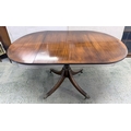 Reproduction Oval Drop Flap Dining Table on claw castors approx. 75cm H ...