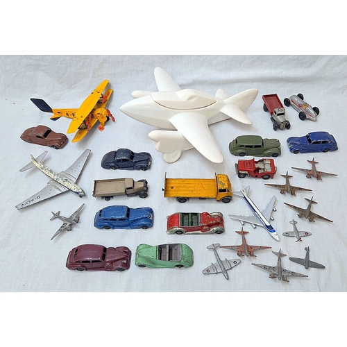 Playworn Die Cast Model Aeroplanes & Cars incl. Dinky Supertoys Comet ...