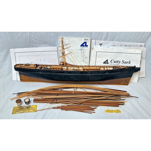 Part Built Model of the Cutty Sark with instructions & additional parts ...