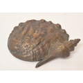 Vintage Bronze Shell Shaped Dish with small conch shell attached to ...