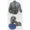 Mens Texpeed Black Leather Motorcyling Jacket size XL & Takachi TK30 ...