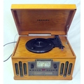 Vintage Style Crosby Stereo Record Player & CD player, wooden cased ...