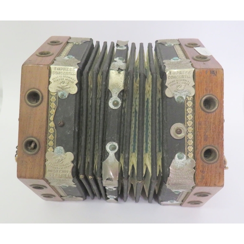 Empress Concertina with 10 buttons to each side, requires some restoration