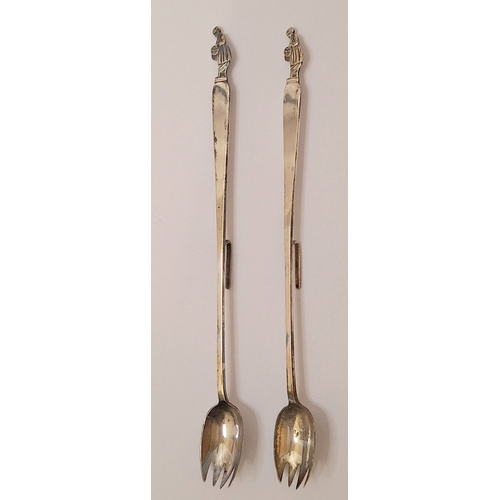 Pair Green Label Chutney Forks/Spoons, each approx. 28cm L