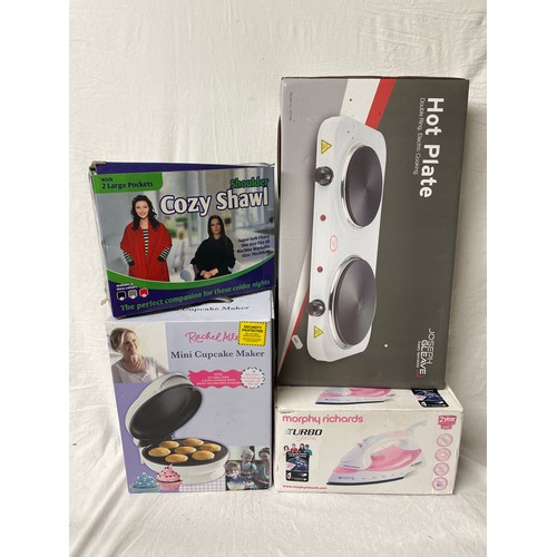 Boxed Murphy Richards Turbo Steam Iron, boxed Joseph Gleave hot plate ...