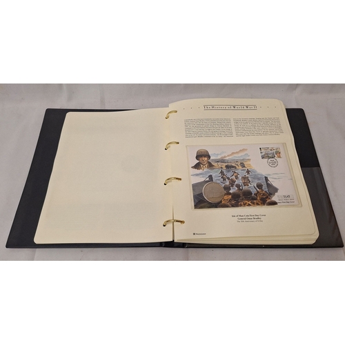 Folder Containing First Day Coin Stamp Covers incl. £2 Peace, Guernsey ...