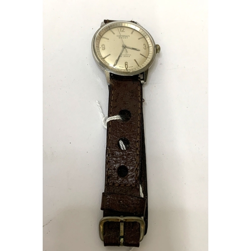 Vintage Gents Cortebert Envoy Automatic Watch with brown leather strap ...
