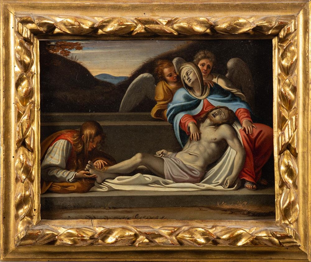 Follower of Annibale Carracci (Italian, 1560-1609) The Pietà with ...