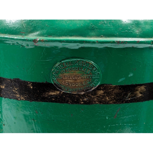 A pair of late 19th/early 20th century tin tea canisters or storage ...