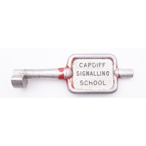 GWR/BR-W Tyers No 9 aluminium single line key token, 'Cardiff ...