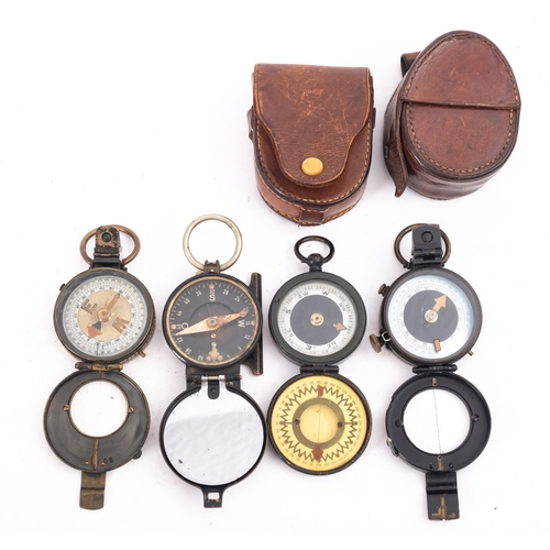 A German Military compass, maker F W Breithaupt & Schon, together with ...