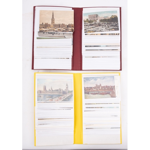 Two Postcard albums; one album of cities of Great Britain mostly black ...