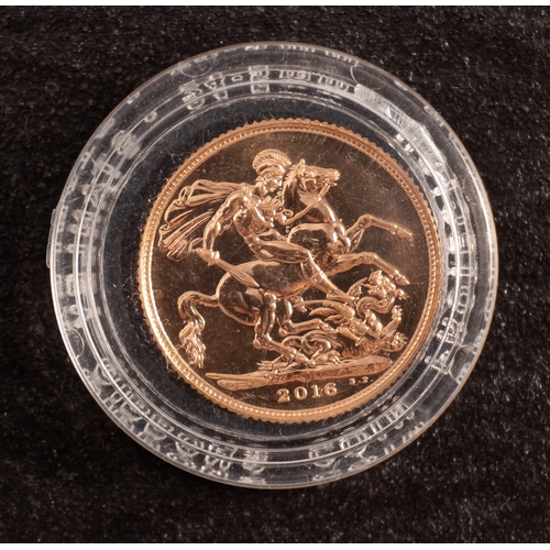 An Elizabeth II, 2016, sovereign.