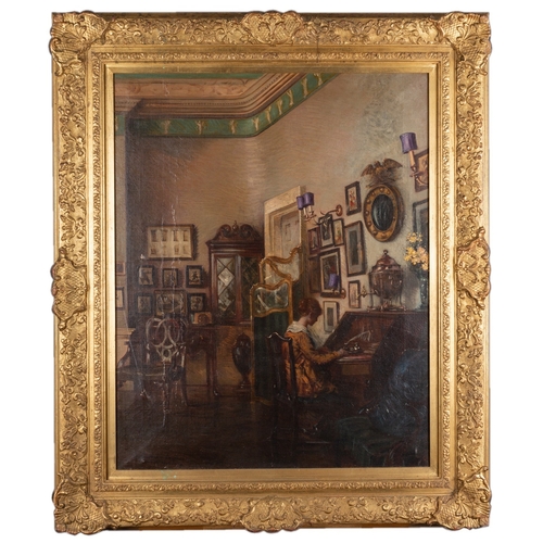 Albert Chevallier Tayler (British, 1862-1925) - Lady at a bureau in a ...