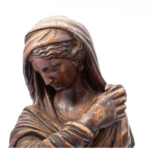 A rare George III Coade Stone figure of a Vestal Virgin, by Eleanor ...