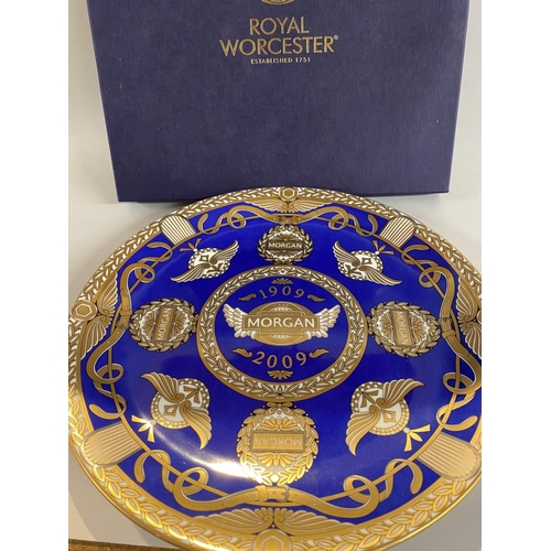Royal Worcester Gilded 100 Year Commemorative Morgan Motors Cars, Boxed