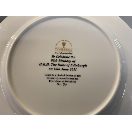 Caverswall 'Duke of Edinburgh' Commemorative 90th Birthday Plate ...
