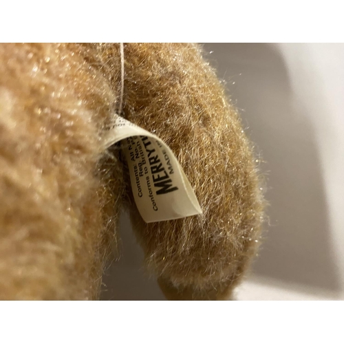 Vintage Merrythought Jointed Bear with Original Label, C1970, 14"