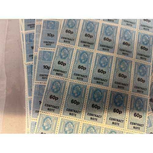 Over 600 Contract Note Stamps