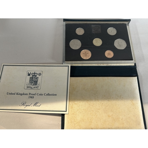 Royal Mint 1985 Proof Coin Set with Certificate