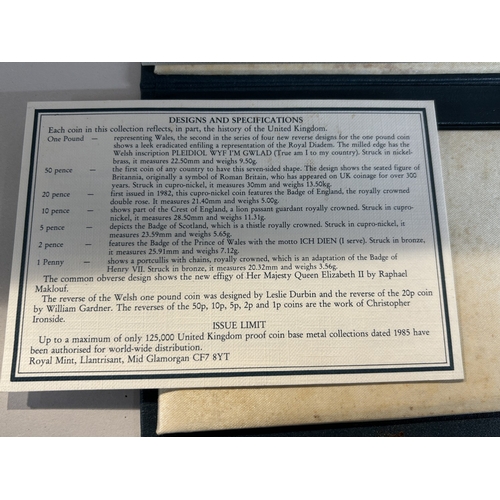 Royal Mint 1985 Proof Coin Set with Certificate