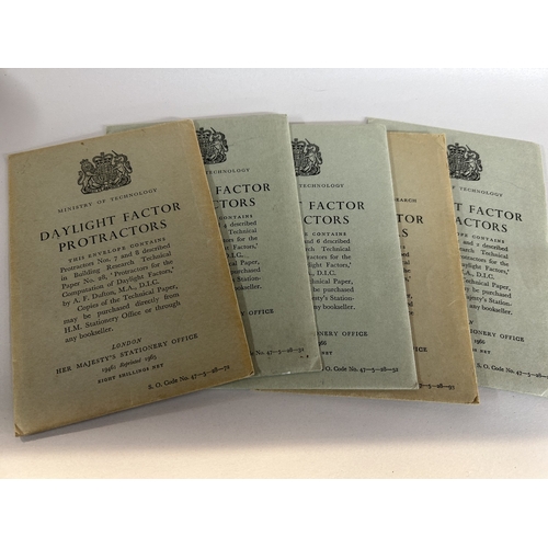 3 x Packs of 'Daylight Factor Protractors'