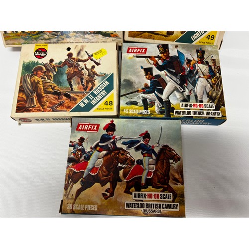 4 Vintage Airfix model kits and a vintage Matchbox model kit