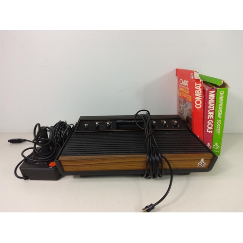 Vintage Atari console and games